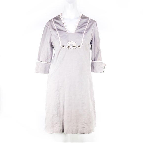 Mayle | Dresses | Mayle 34 Sleeve Shift Dress Button Cuff Jackie O ...